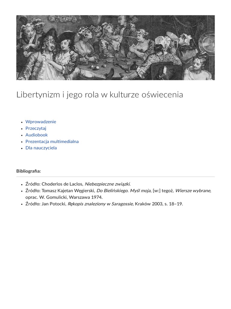 Libertynizm I Jego Rola W Kultur | PDF