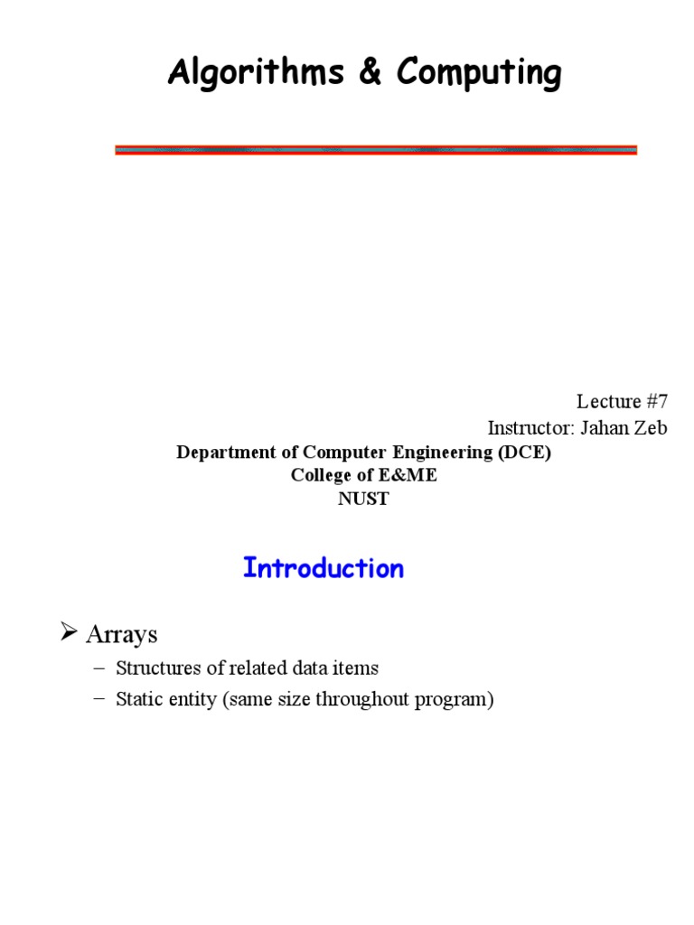 1st Sem Itp Lecture 7 Algorithms And Computing Pdf Integer 9229