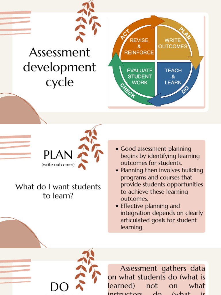 Assessment Development Cycle | PDF | Career & Growth | Business