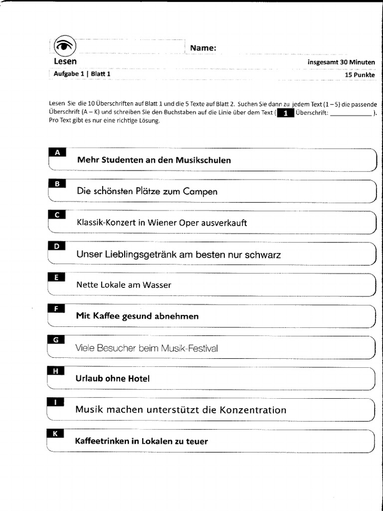 6.1 Ubungsatz 1 - OSD A2 | PDF