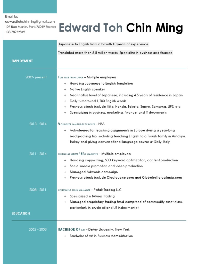 CV Translator - Work History-2023 | PDF | Search Engine Optimization