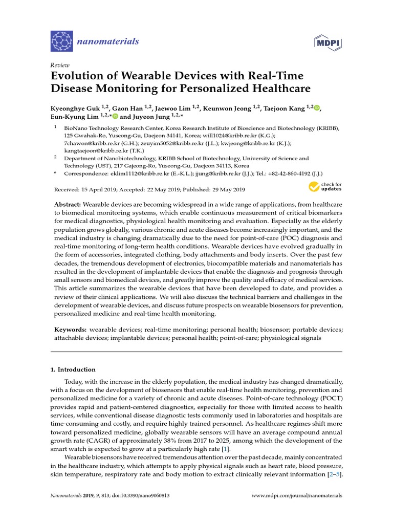 Nano Materials In Wearable Devices Pdf Wearable Technology