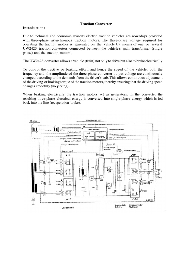 Traction Converter 1 | PDF | Electric Motor | Electrical Network