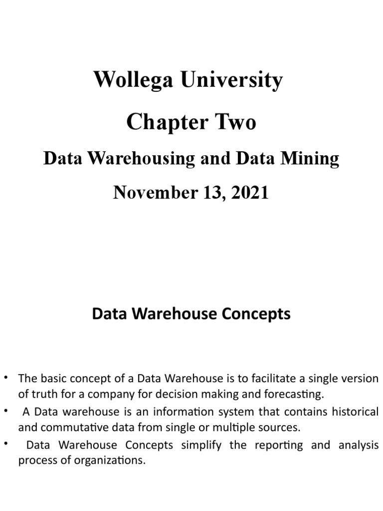 Chapter 2 | PDF | Data Warehouse | Metadata
