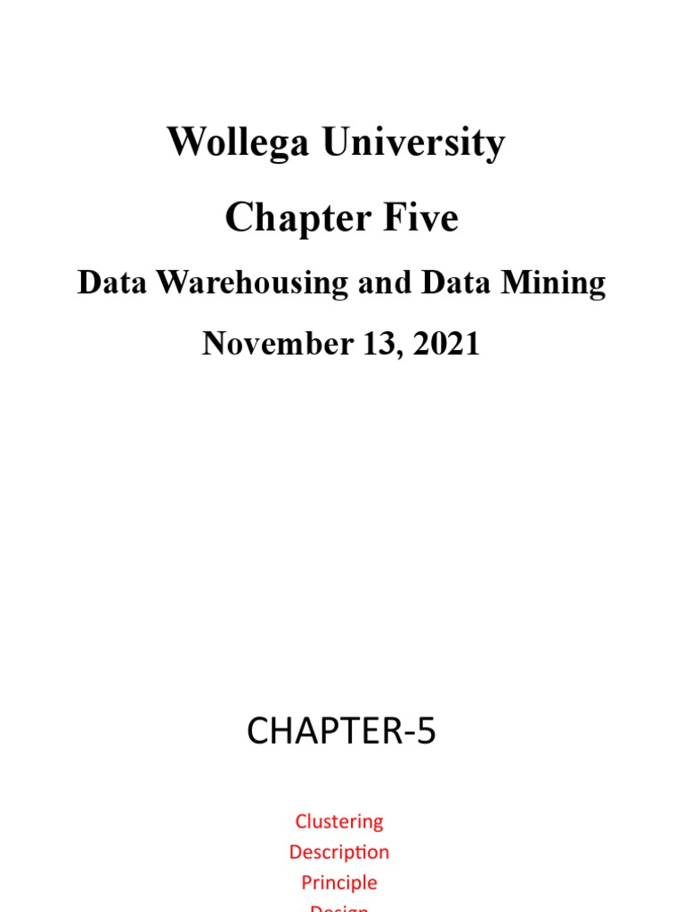 Chapter 5 | PDF | Cluster Analysis | Applied Mathematics