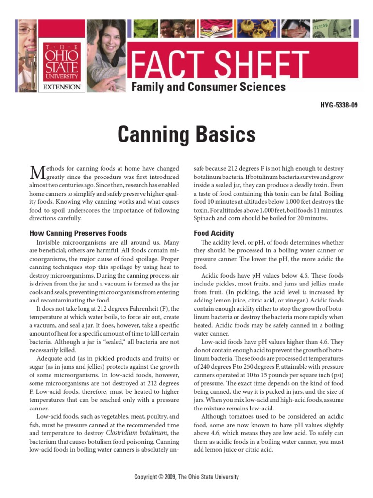 Canning Basics | PDF | Canning | Pressure Cooking