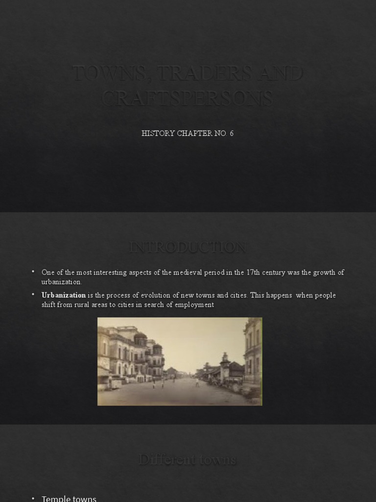 Towns Traders and Craftsperson | PDF