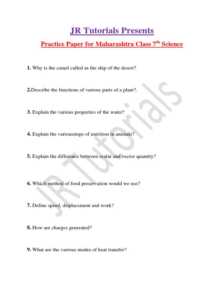 Imp 7th Science | PDF