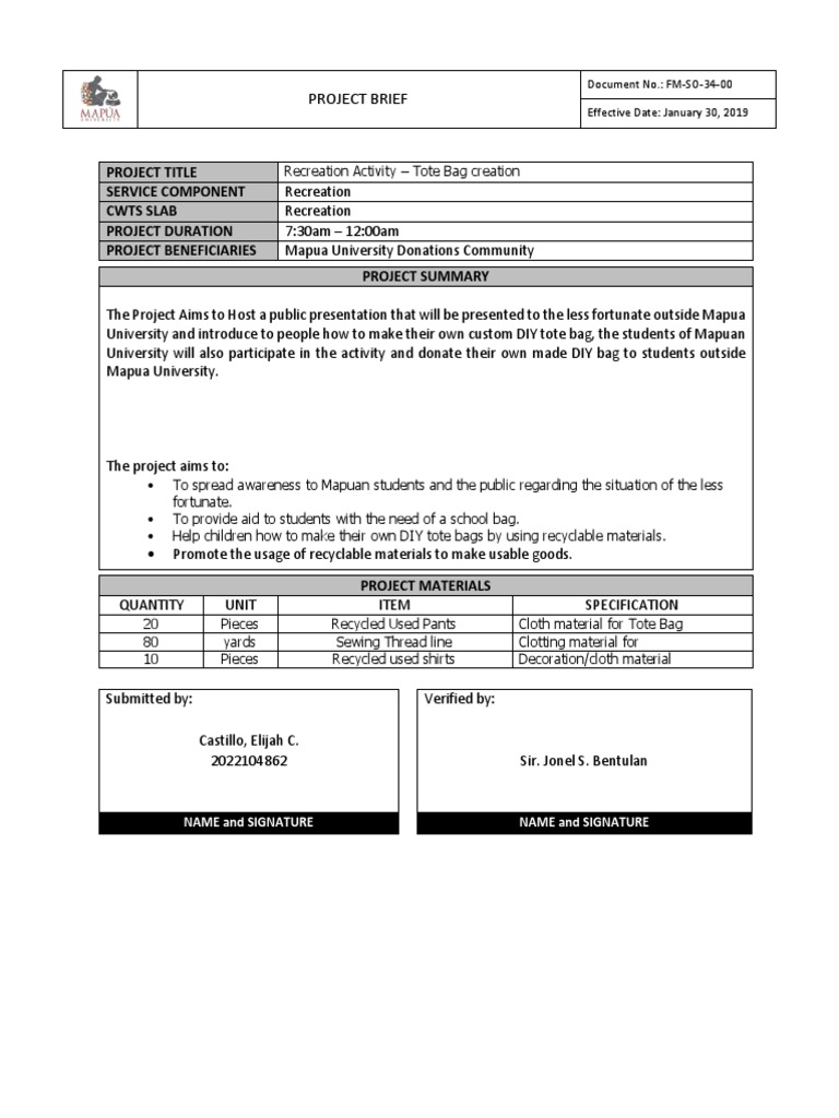 Final - Project Brief - Castillo | PDF