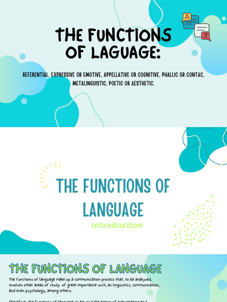 The Functions of Language | PDF | Communication | Poetry
