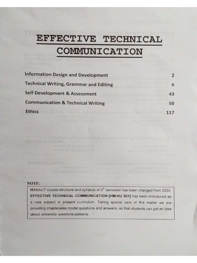 Effective Technical Communication - 5th Sem | PDF