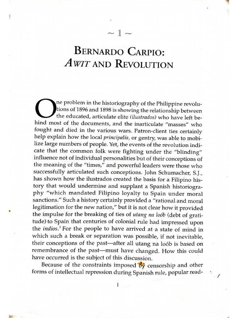 Bernardo Carpio... | PDF