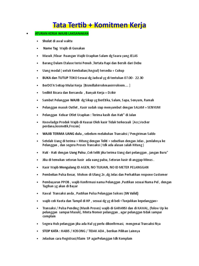 Contoh NEW TATIB | PDF