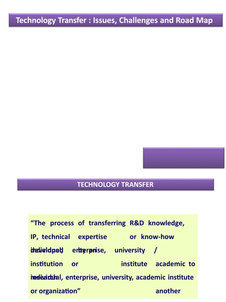 Technology Transfer Pdf Technology Transfer Innovation