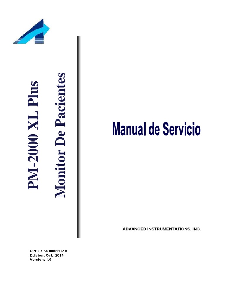 Manual Servicio-Monitor Advanced PM-2000XL Plus - ES | PDF | Enchufes y ...