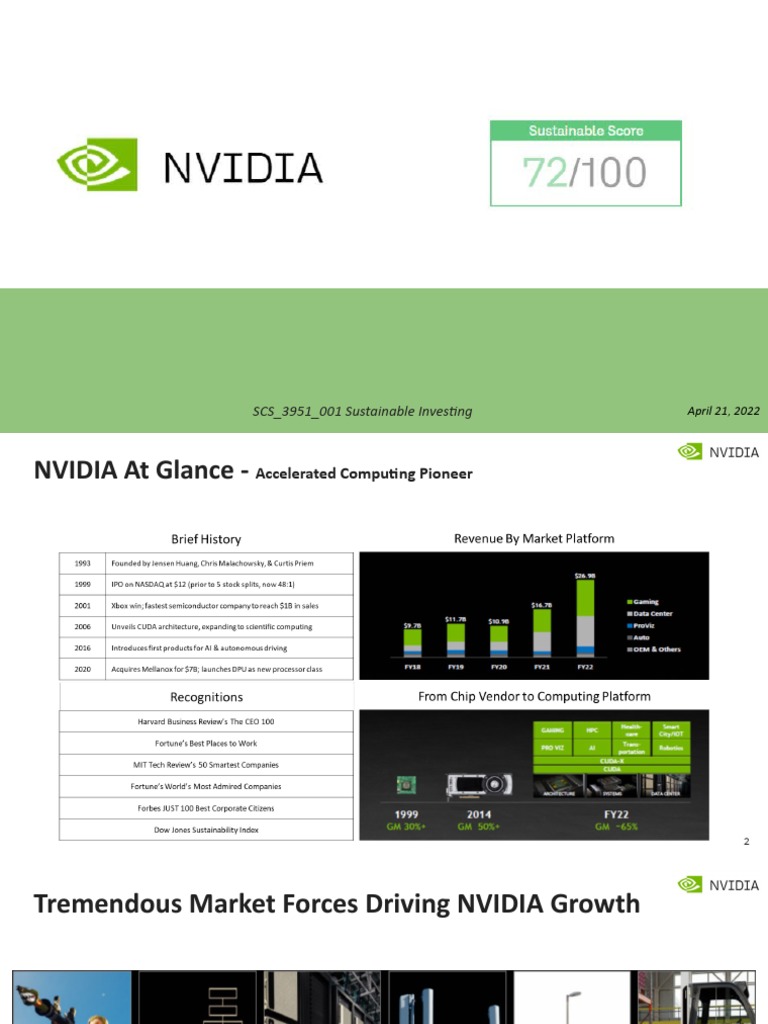 Sustainability Analysis On NVDA | PDF | Corporate Social Responsibility | Valuation (Finance)