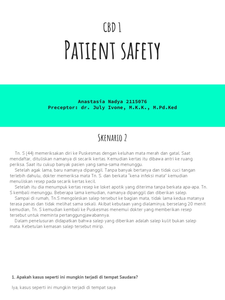 Patient Safety | PDF
