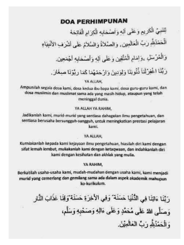 DOA PERHIMPUNAN | PDF