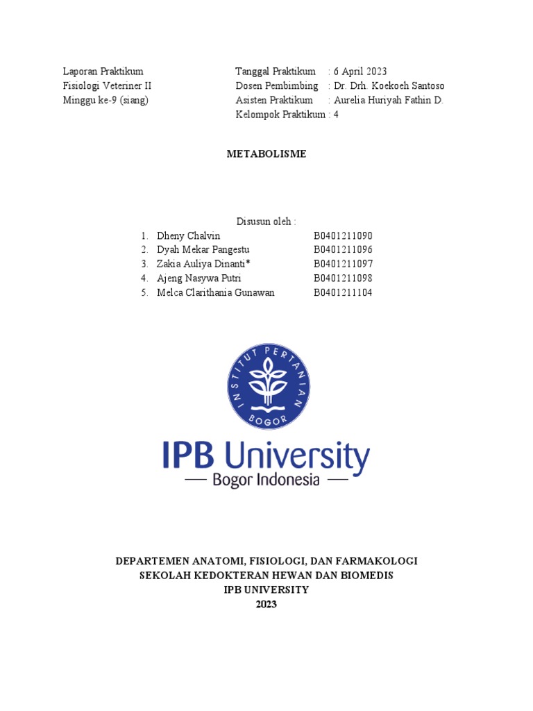 Laprak 9 METABOLISME | PDF | Kesehatan Holistik | Teknologi & Rekayasa Laprak 9 METABOLISME | PDF | Kesehatan Holistik | Teknologi & Rekayasa