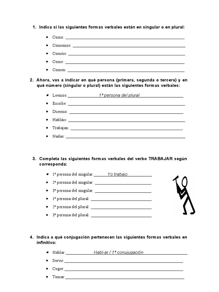 Practica Verbo 6 | PDF | Verbo | Conjugación gramatical