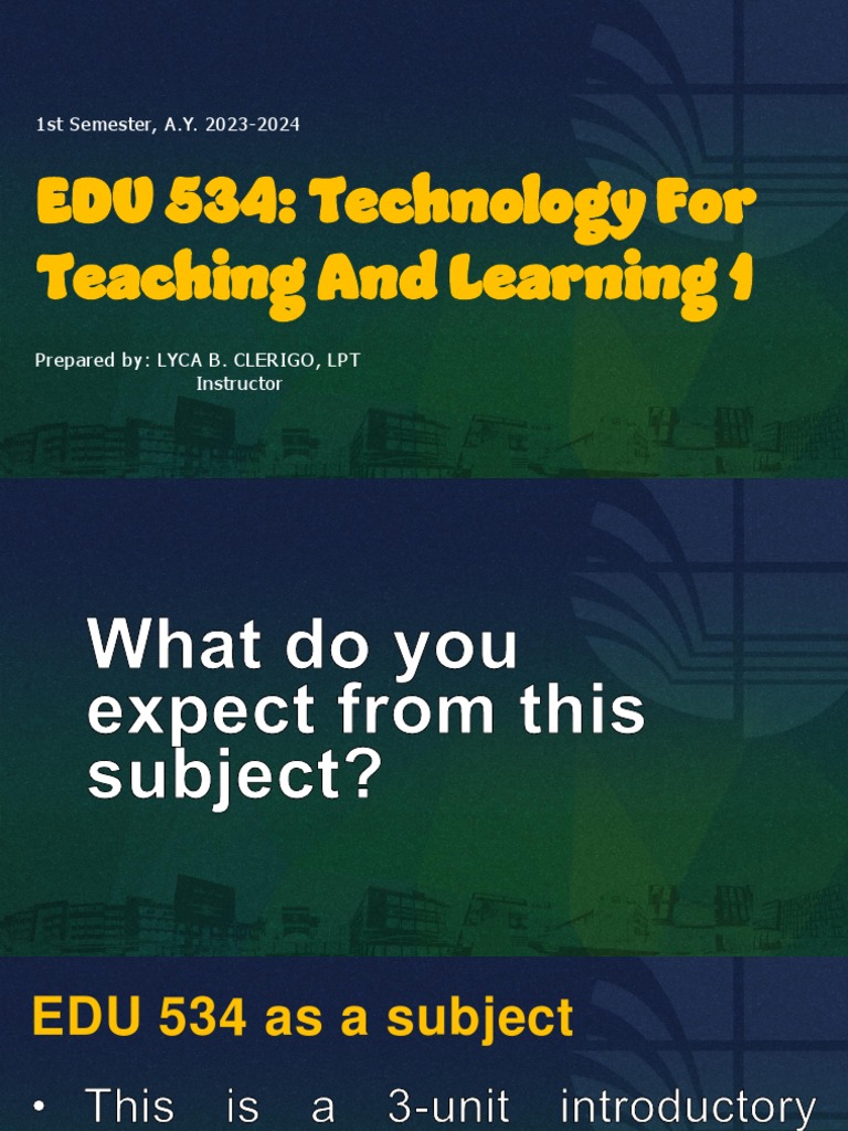 Edu 534 Days 1 2 | PDF | Educational Technology | Information