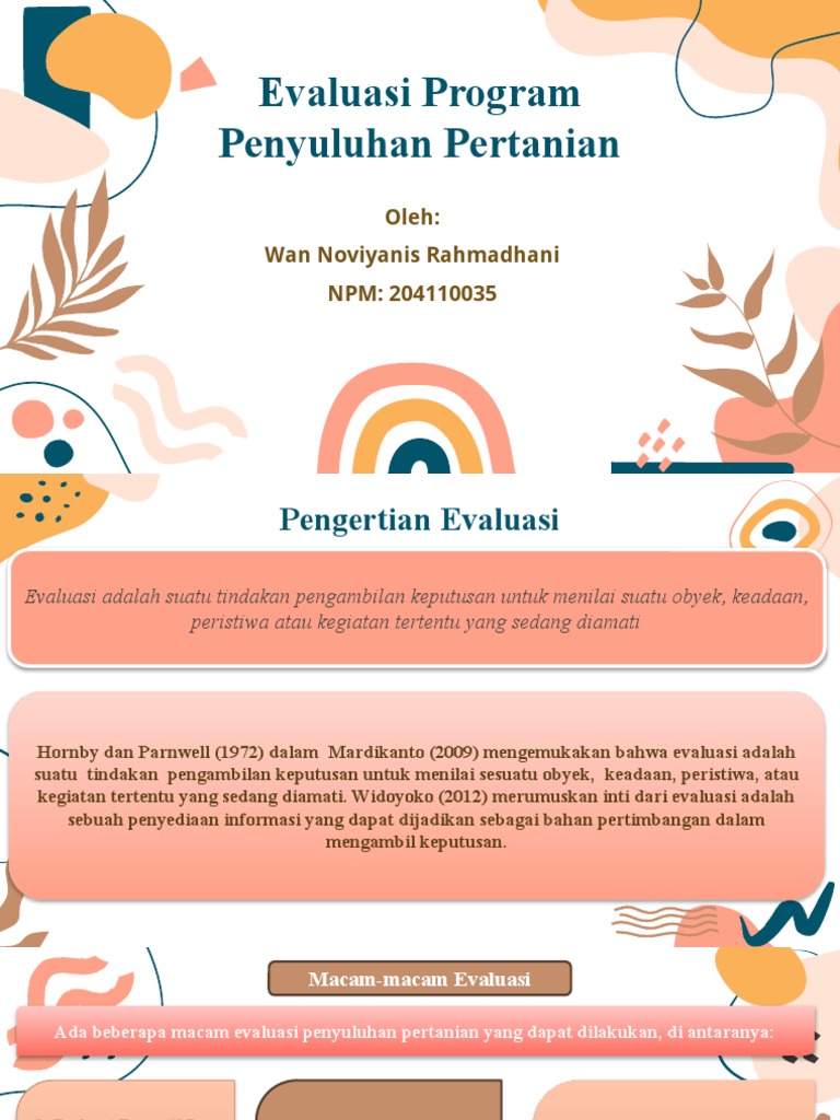 Evaluasi Program Penyuluhan Pertanian | PDF | Bisnis