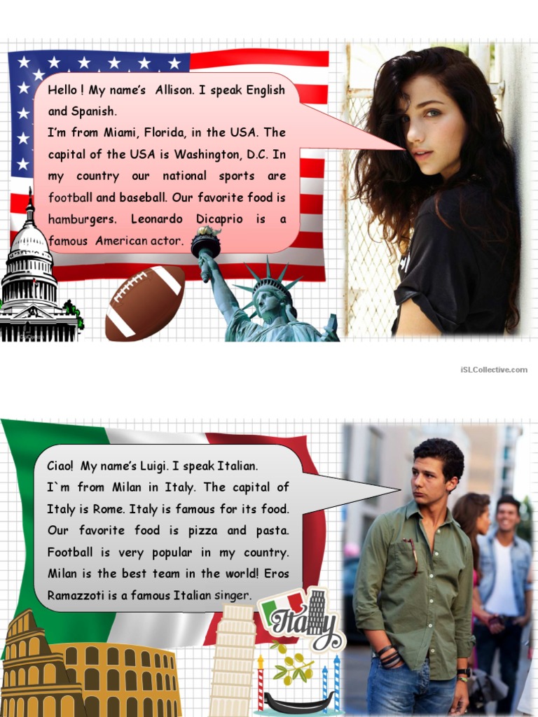 Countries and Nationalities Reading Comprehension | PDF