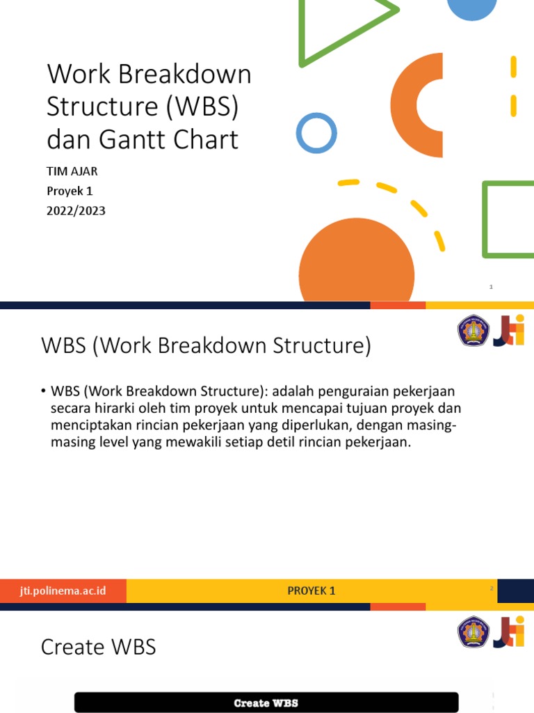 WBS dan Gantt Chart Proyek 1 | PDF