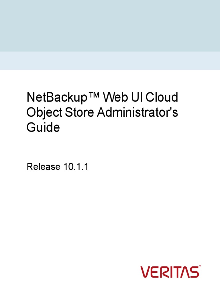 NetBackup1011 WebUIGuide CloudObjectStoreAdmin | PDF | Proxy Server ...