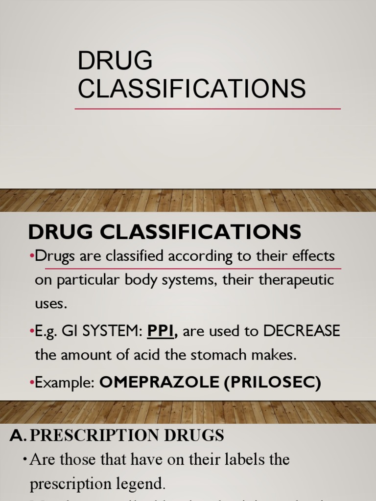 Drug Classifications | PDF | Prescription Drugs | Over The Counter Drug