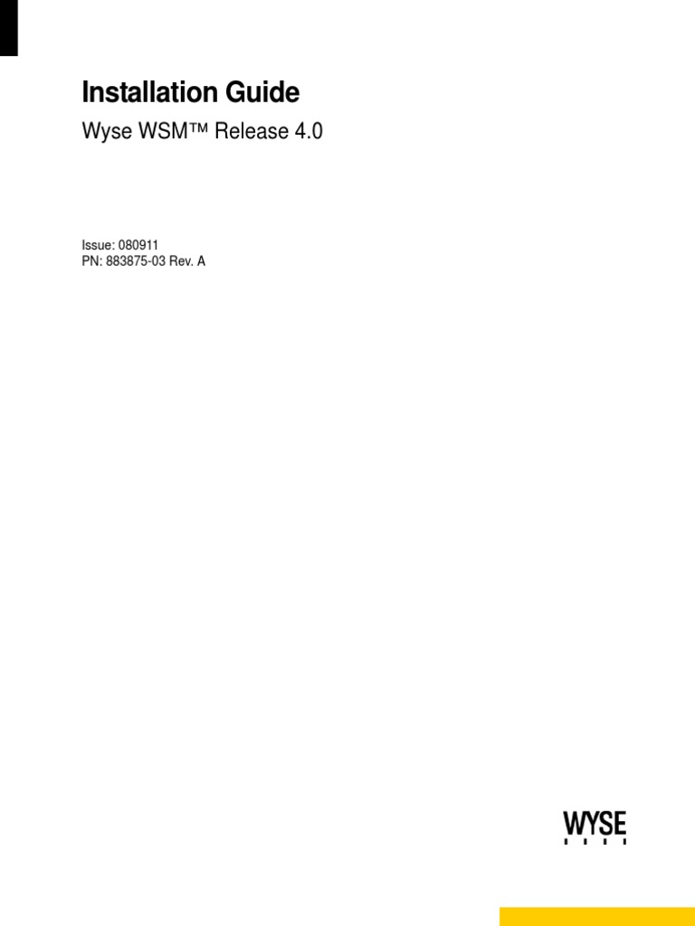 WSM 4.0 Installation Guide AUG2011 | PDF | Active Directory | Booting