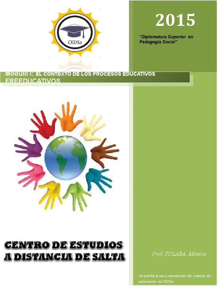 PEDAGOGIA 1 El Contexto de Los Procesos Educativos | PDF | Globalización | Sociedad