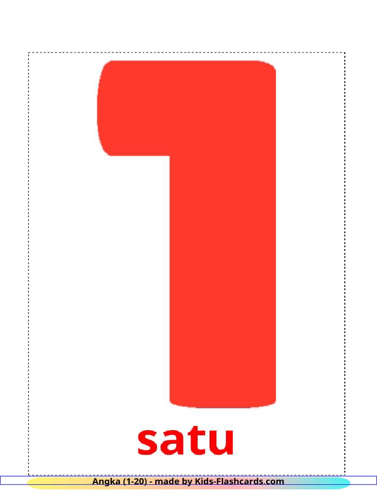 Angka (1 20) 1 A4 | PDF