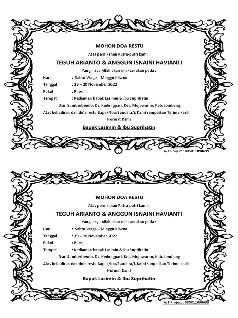 Mohon Doa Restu | PDF | Hukum
