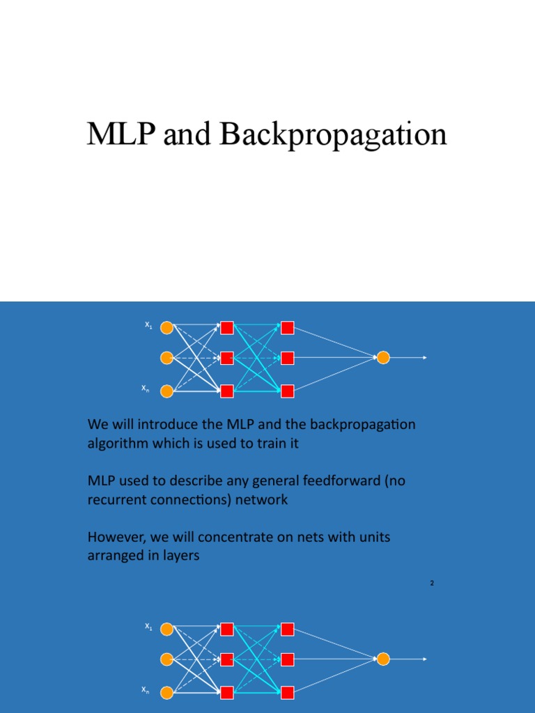 Mlp And Backpropagation Pdf Algorithms And Data Structures Artificial Intelligence