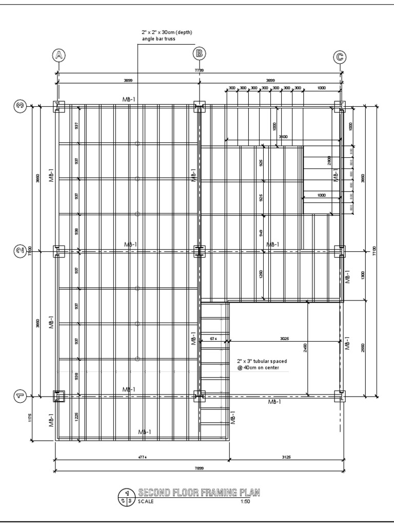 Estrada Second Floor Framing Plan | PDF | Structural Engineering | Civil Engineering