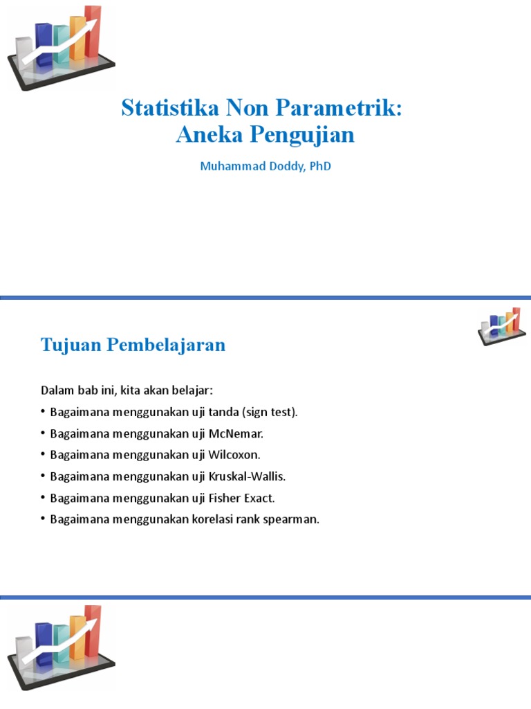 Statistika Non Parametrik - Aneka Pengujian | PDF | Metode & Bahan Ajar