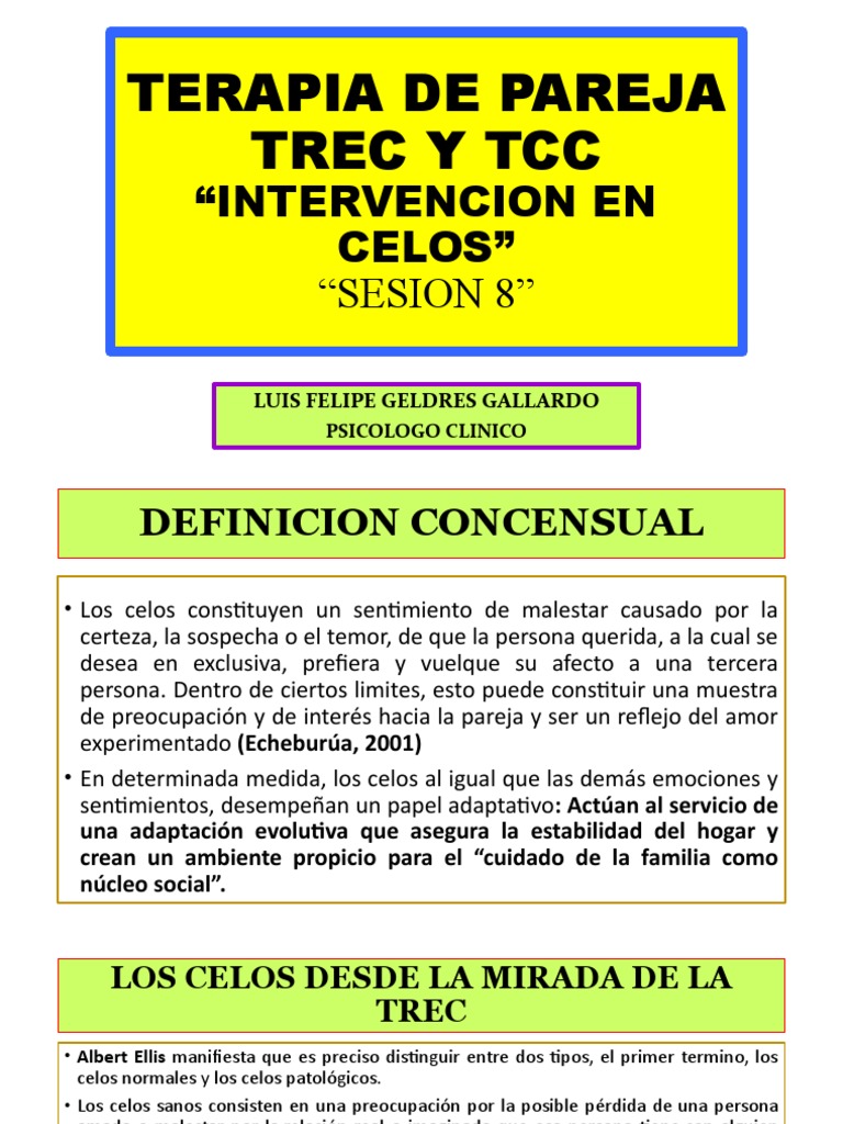 Definición de Celos en Terapia de Pareja | PDF | Engaño | Pensamiento