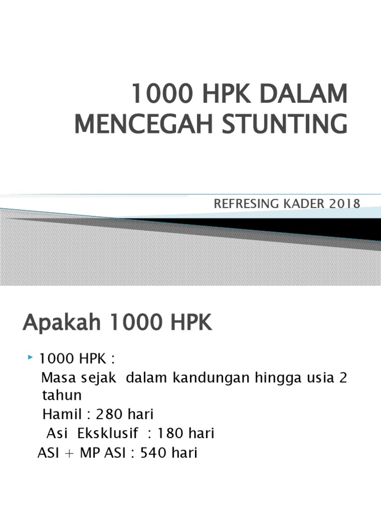 1000 HPK Dan Stunting | PDF