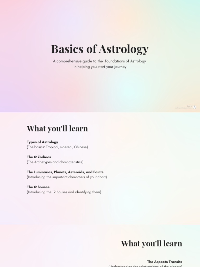 Basics of Astrology Self-Study Guide by Book of Harley | PDF ...