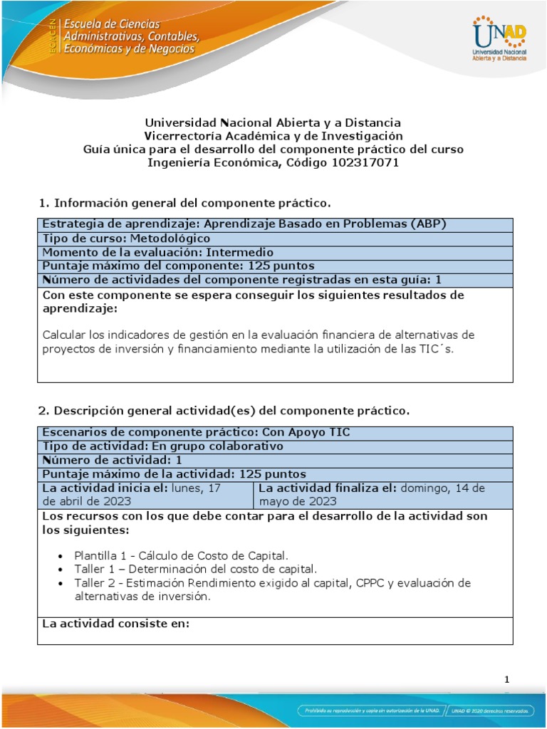 Guía para El Desarrollo Del Componente Práctico - Unidad 3 - Fase 4 - Componente Práctico ...