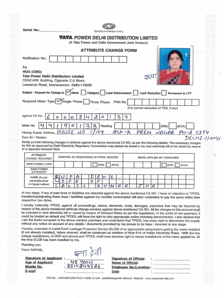 Attribute Form | PDF