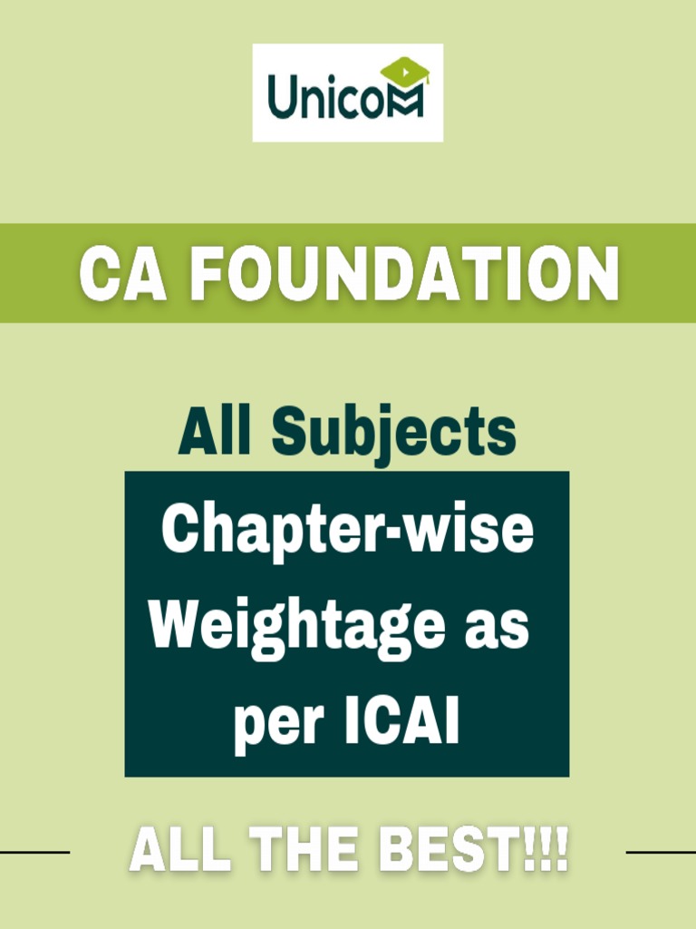 CA Foundation Weightage | PDF | Technology & Engineering