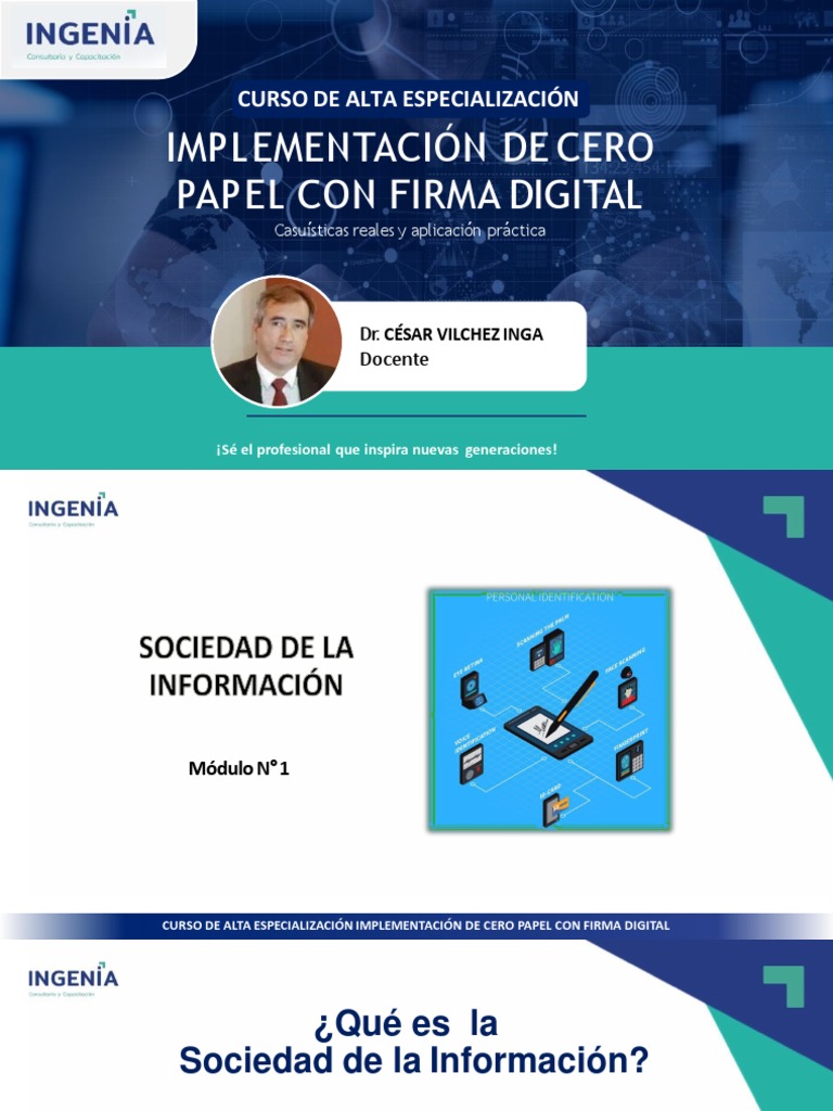 MODULO N°1 CERO PAPEL CON FIRMA DIGITAL | PDF | Gobierno E | Tecnología ...