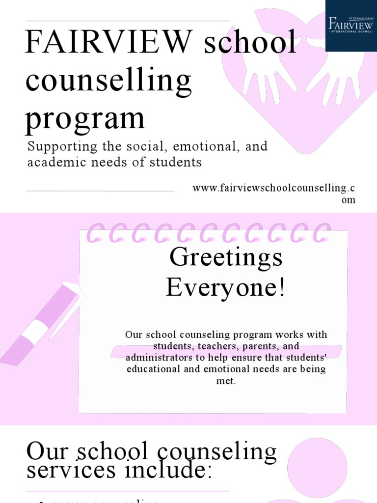 Fairview School Counseling Program | PDF | School Counselor | Psychotherapy