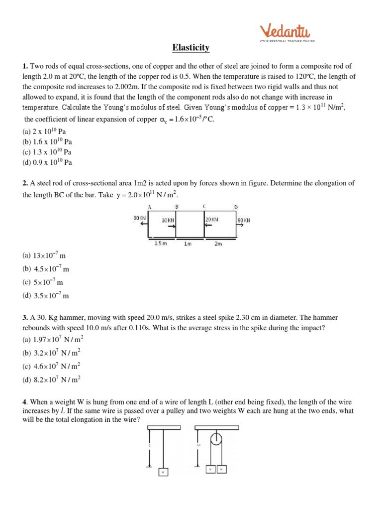 Elasticity | Download Free PDF | Deformation (Engineering) | Young's ...