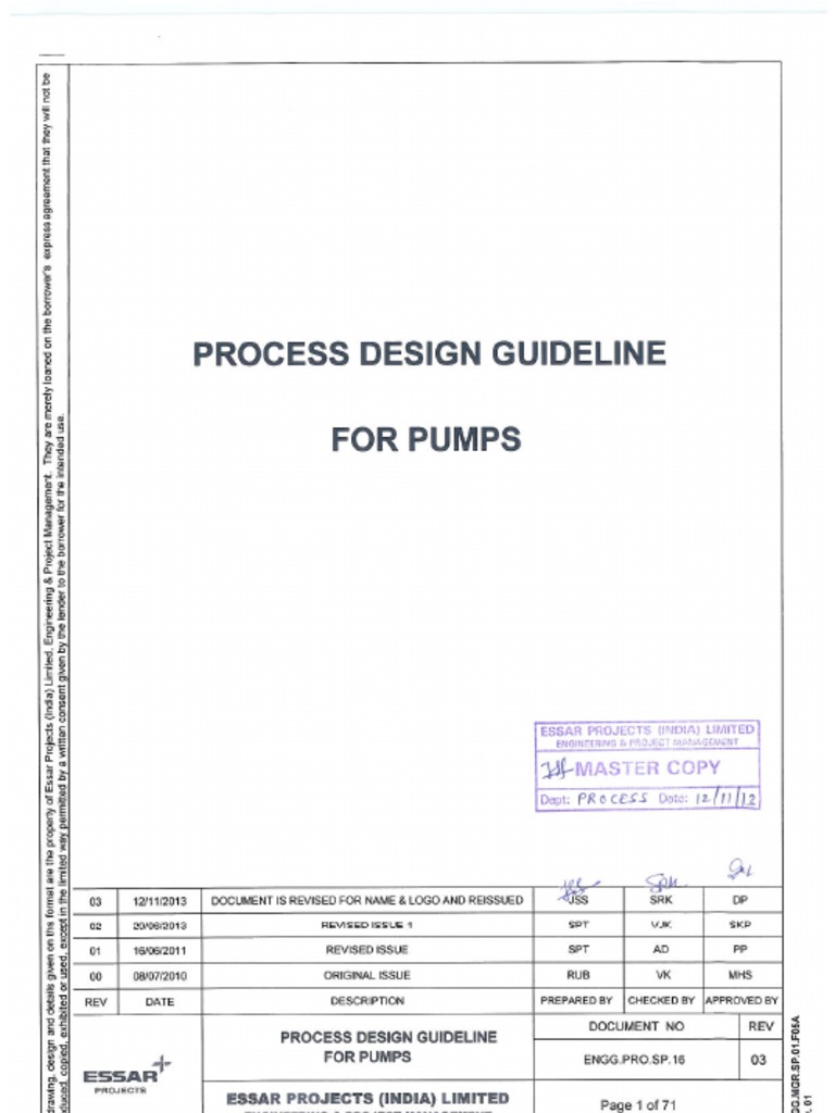 (ENGGPROSP16-03) Process Design Guidline For Pu - 221219 - 144225 | PDF