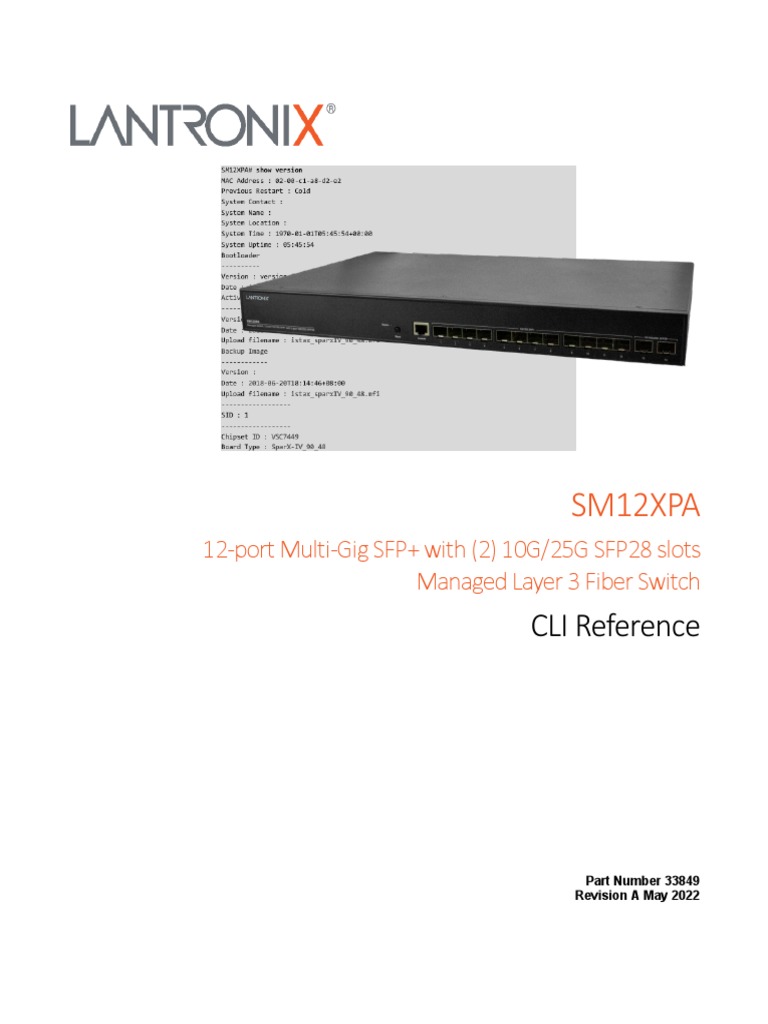 33849.a Sm12xpa Cli Reference | PDF | Command Line Interface | Ip Address