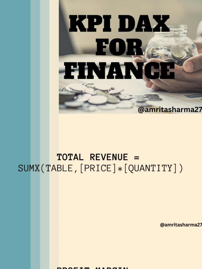 KPIs DAX For Finance 1681611087 | PDF