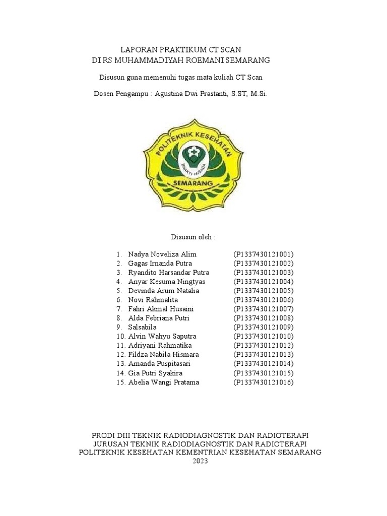 Laporan Praktikum CT Scan | PDF